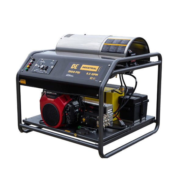 BE 3500psi 8.5gpm Honda Belt Drive Hot Water Pressure Washer Skid Dies ...